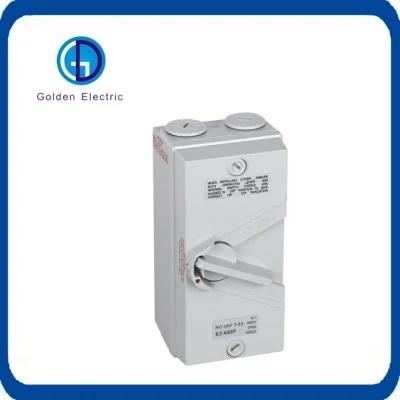 IP66 Waterproof 32A Panel Mounting Cage Type DC Disconnector Switches Isolating Switch Box DC Isolators