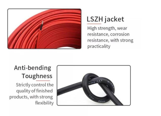 Single/Double Core TUV Approval 4mm&sup2; 6mm&sup2; 10mm&sup2; Solar Power Cable Wires AC1000V DC 1500V Solar PV Cable