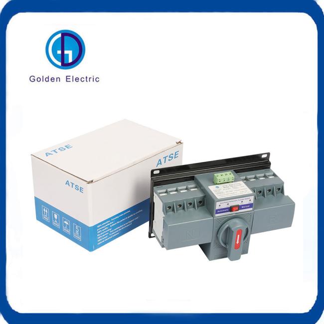 Automatic Transfer Switch Manual Change Over Switch 63A 2p Generator ATS Controller Dual Power Switch for Generator System