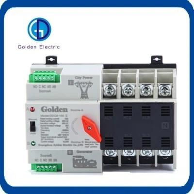 2p 3p 4p Mini Circuit Breaker Type ATS Dual Power Changeover Switch Automatic Transfer Switch Electrical Selector Switch