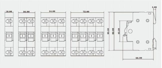 Dual Power Manual Transfer Switch 1p 2p 3p 4p 16A 32A 63A DIN Rail Mounted Modular Manual Power Changeover Switch