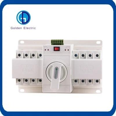 Dual Power Manual Transfer Switch 1p 2p 3p 4p 16A 32A 63A DIN Rail Mounted Modular Manual Power Changeover Switch