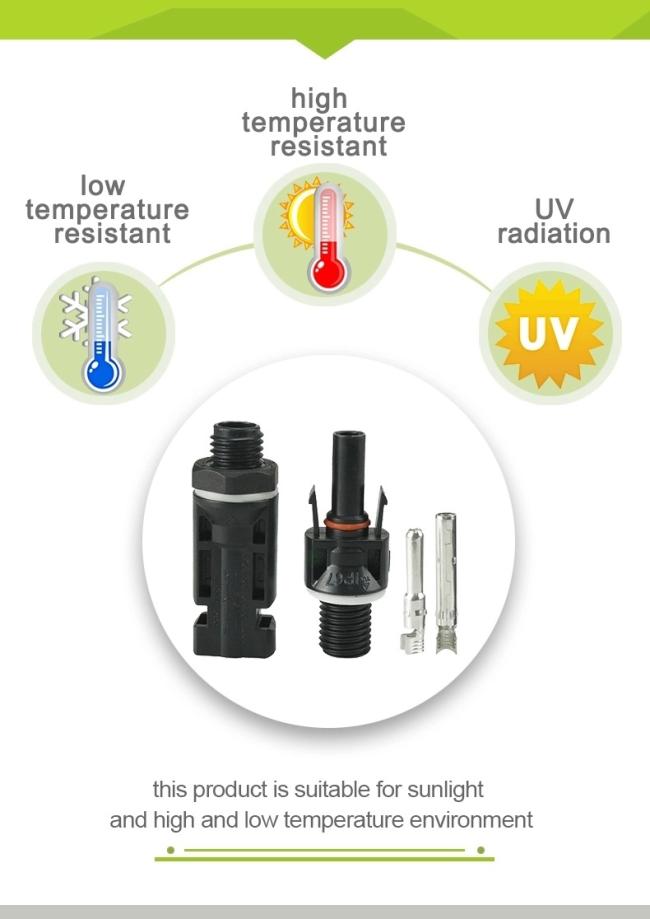 1000VDC 30A Solar Panel Mounting Connector DC Solar PV Cable Connector for 2.5/4/6mm2 PV Cable