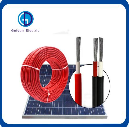 TUV Approval Red Black Battery DC 4mm2 6mm2 10mm2 16mm2 PV Solar Power Cable Wire for Solar Panel