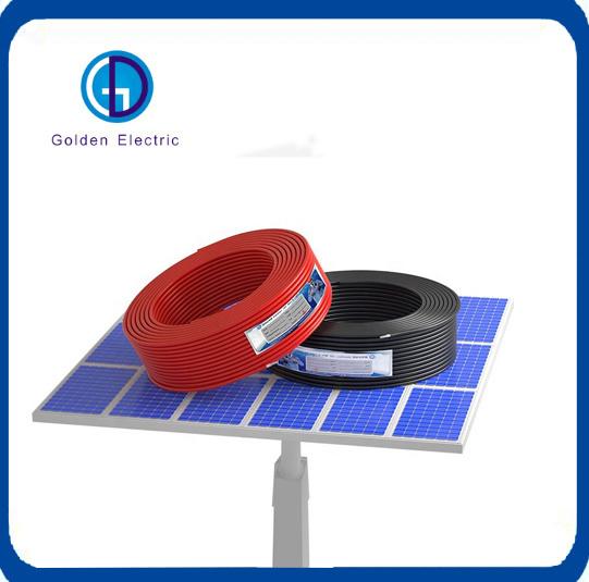 TUV Approval Red Black Battery DC 4mm2 6mm2 10mm2 16mm2 PV Solar Power Cable Wire for Solar Panel
