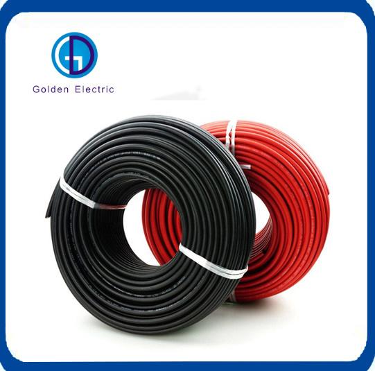 TUV Approval Red Black Battery DC 4mm2 6mm2 10mm2 16mm2 PV Solar Power Cable Wire for Solar Panel
