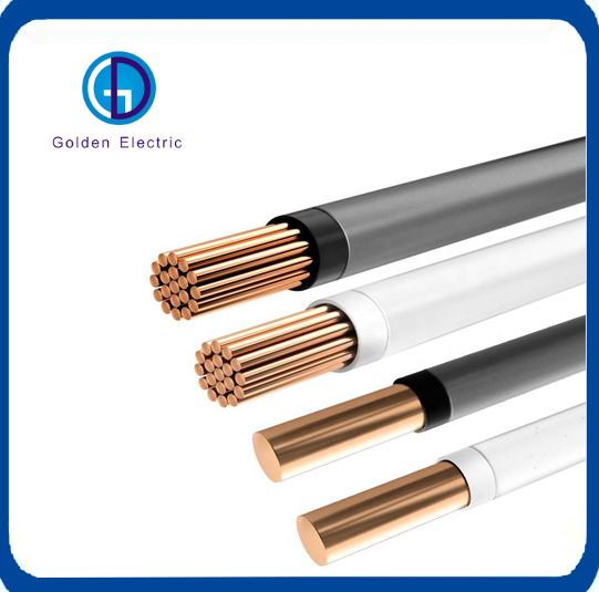 Black PVC Insulation Nylon Jacket Single Core 5.5mm 1/0 2/0 3/0 4/0 AWG Thhn Standard Copper Wire