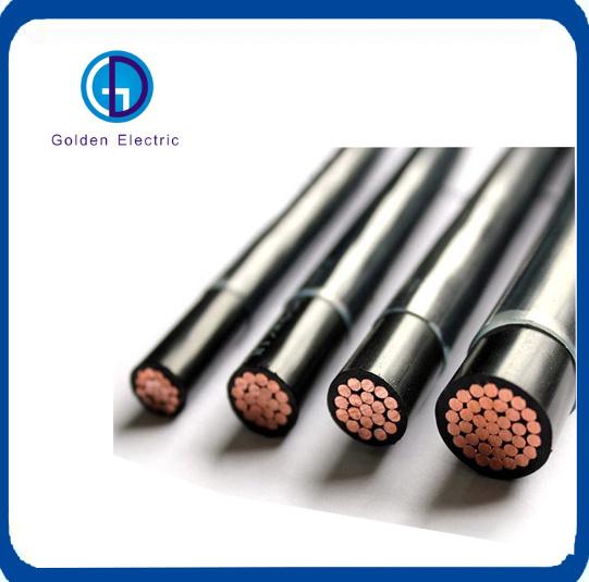 Black PVC Insulation Nylon Jacket Single Core 5.5mm 1/0 2/0 3/0 4/0 AWG Thhn Standard Copper Wire