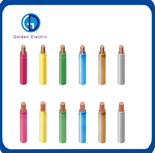 Black PVC Insulation Nylon Jacket Single Core 5.5mm 1/0 2/0 3/0 4/0 AWG Thhn Standard Copper Wire