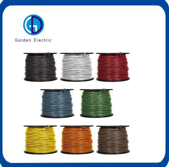 Black PVC Insulation Nylon Jacket Single Core 5.5mm 1/0 2/0 3/0 4/0 AWG Thhn Standard Copper Wire