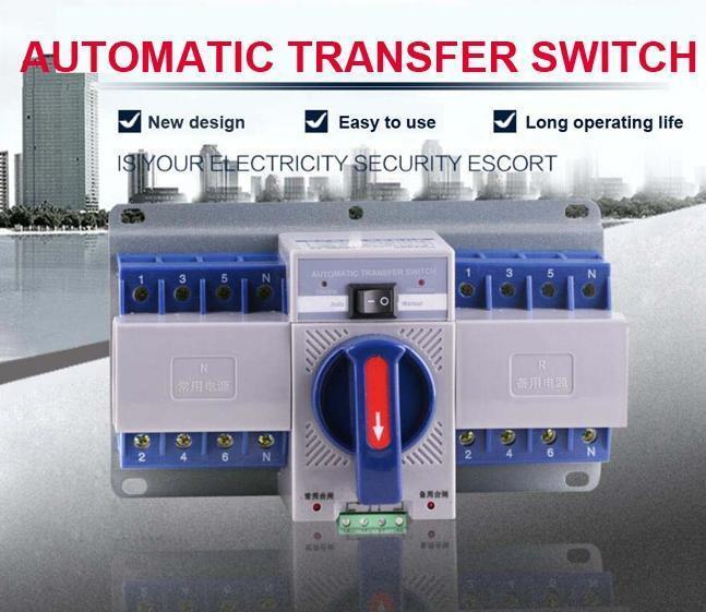 Electric Circuit Breaker Type 2p/3p/4p Automatic Manual ATS Changeover Switch Transfer Switch