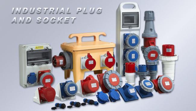 IP44 Male and Female Industrial Plug and Socket 16A 32A Panel Mounted
