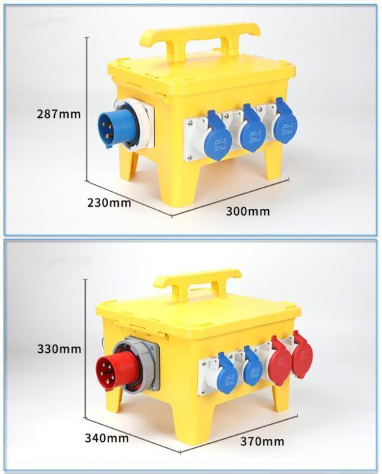 Customize High Quality Portable Combination Distribution Box Waterproof Plastic Industrial Socket Box