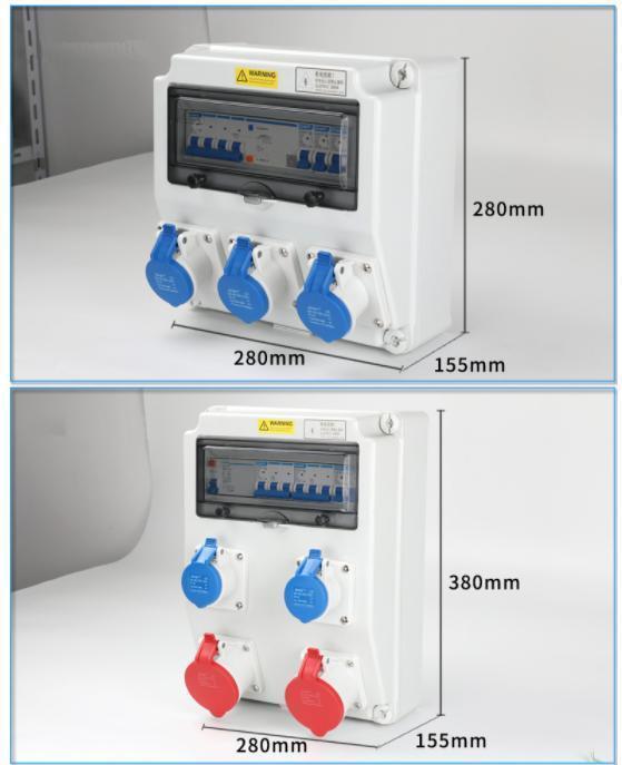 Customize High Quality Portable Combination Distribution Box Waterproof Plastic Industrial Socket Box