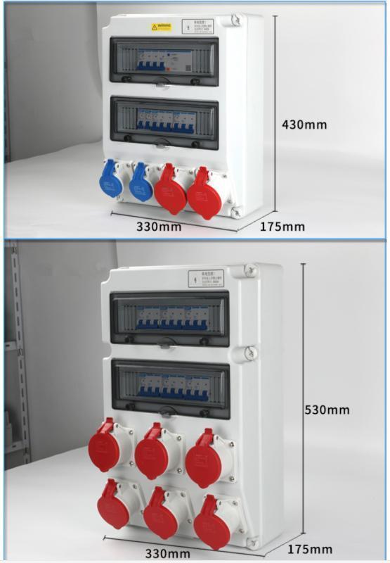Customize High Quality Portable Combination Distribution Box Waterproof Plastic Industrial Socket Box