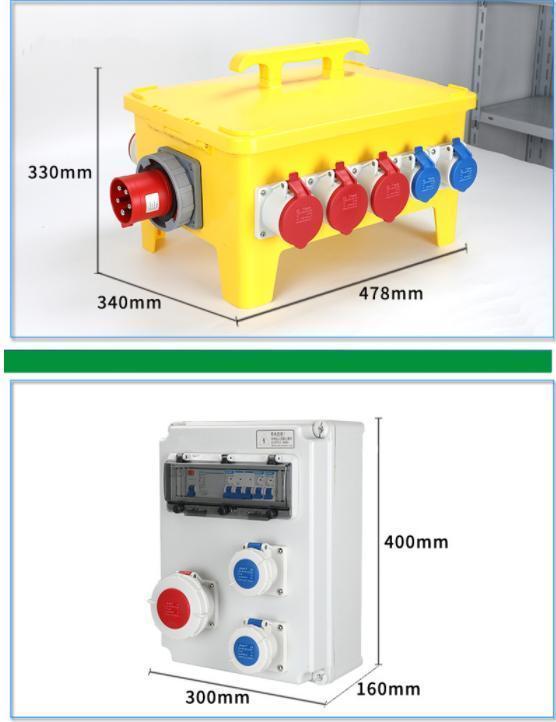 Customize High Quality Portable Combination Distribution Box Waterproof Plastic Industrial Socket Box