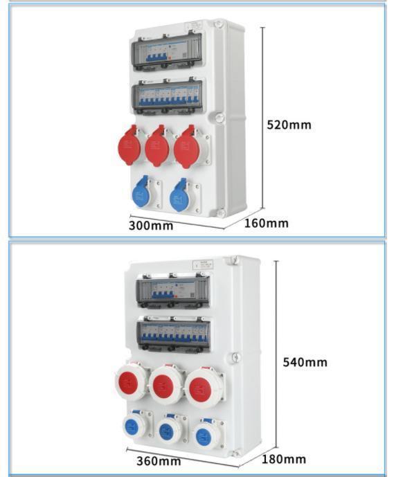 Customize High Quality Portable Combination Distribution Box Waterproof Plastic Industrial Socket Box