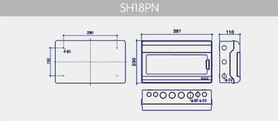 Sh4pn Series IP65 550V Solar PVC PV Waterproof Distribution Box