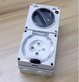 Australian Standard Integrated Industrial Socket Combined Switch Isolation Socket Porous IP66 Square Socket