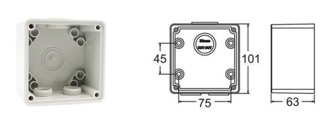Factory Supply One Base Two Four Base Surface Mounted Junction Box Switch Base Box Junction Box