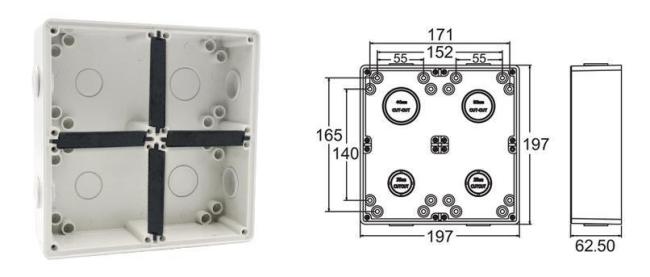 Factory Supply One Base Two Four Base Surface Mounted Junction Box Switch Base Box Junction Box