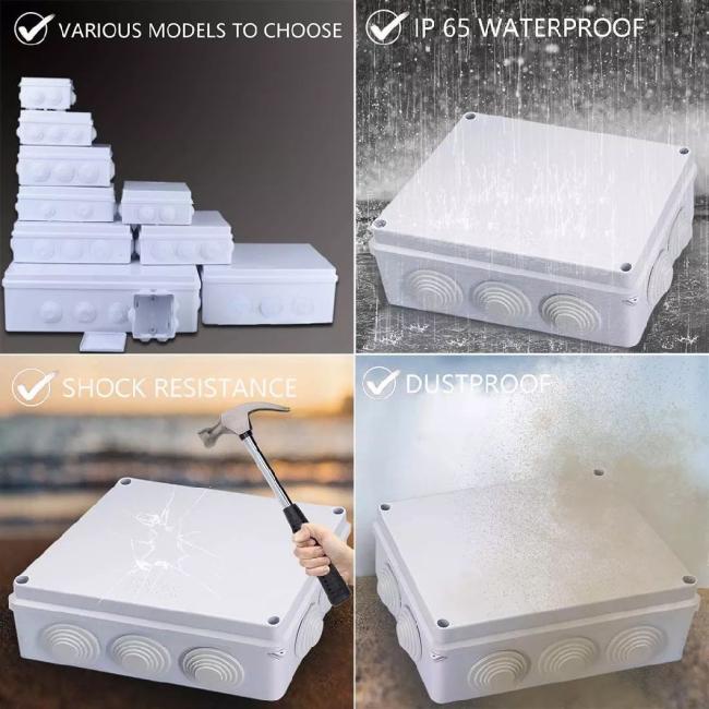 300*200*180mm Size Waterproof IP67 Junction Box Outdoor Plastic Electronic Enclosure Panel Junction Box