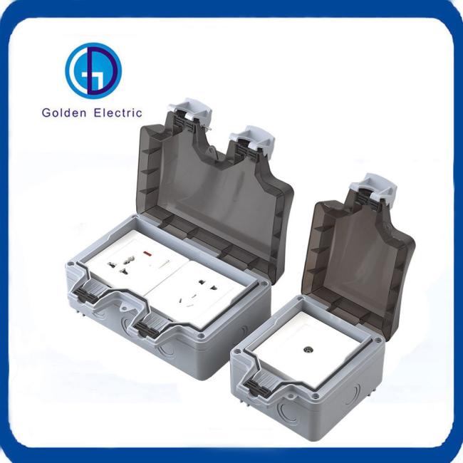 IP66 Electrical Weatherproof Outdoor Switched Smart Waterproof Outlet Protection Switch Enclosure Plastic Box Switch Socket
