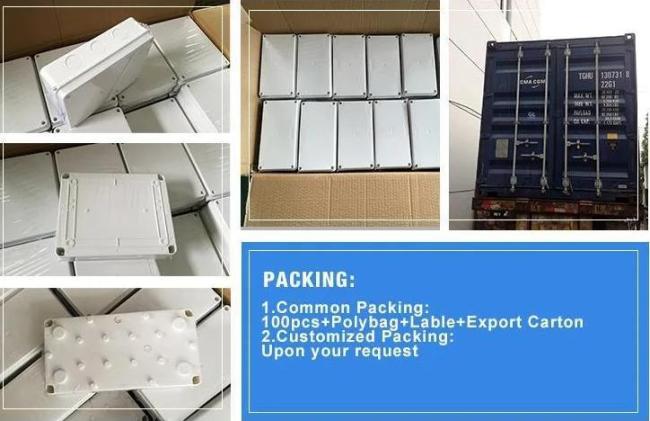 Ra Series Multiple Sizes Available IP65 IP55 Waterproof Plastic Box ABS PC Electrical Switch Box Junction Box