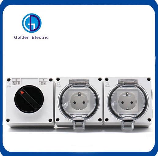 1gang Switch 2ghang EU Socket Electric Socket Wall Switch Waterproof Switch and Socket for Wall