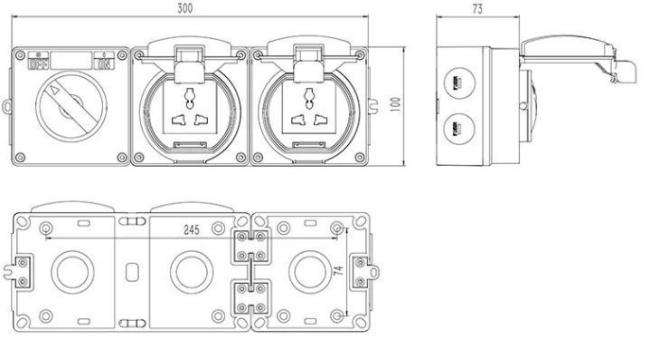 1gang Switch 2ghang EU Socket Electric Socket Wall Switch Waterproof Switch and Socket for Wall