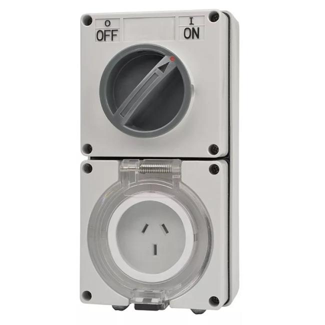 IP66 Australia Standard Single Phase 3pin 10A 13A 15A Waterproof Industrial Socket with CE Approval Socket Outlet