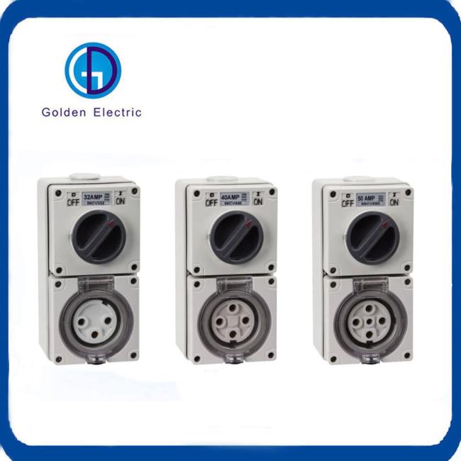 500V Waterproof Industrial 3 Phase Square Manual Changeover Switch 10A 20A 32A 40A 50A 63A Rotary Switch