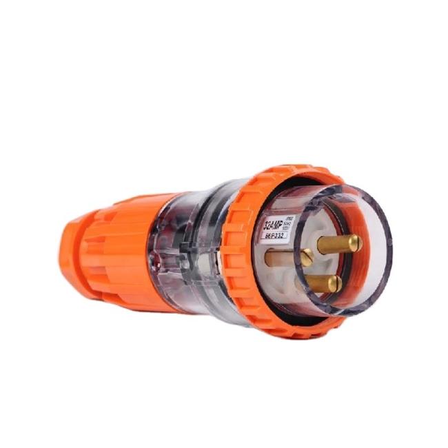 250V 10A 13A 15A Australia Waterproof Single Phase 3 Flat Pin Plug Electrical Au Plug Adaptor IP66 Industrial Plug