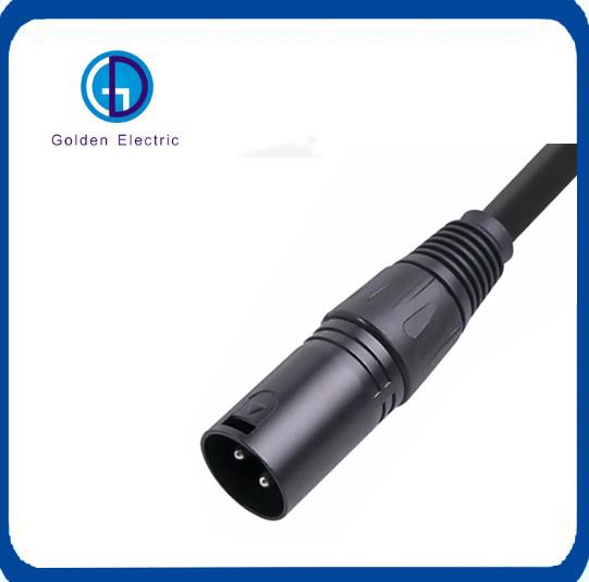 2023 Hot Sale 3pin Gold Colors XLR Plug Jack Male/Female Microphone Connector Mic Adapter XLR Cable