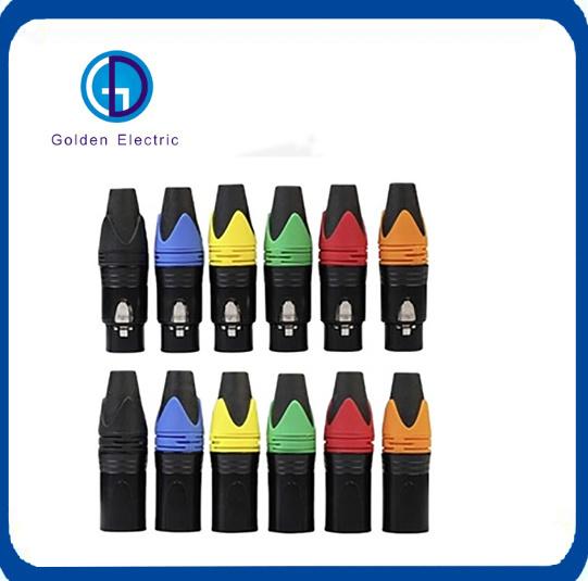 2023 Hot Sale 3pin Gold Colors XLR Plug Jack Male/Female Microphone Connector Mic Adapter XLR Cable