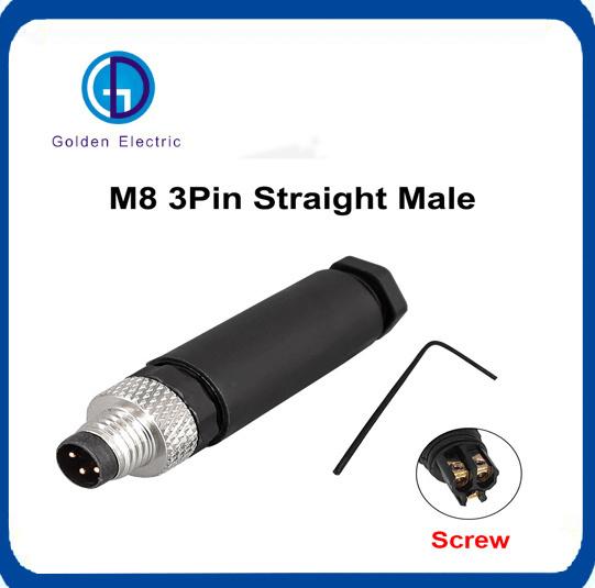 Male Female Plug Socket Screw Threaded Coupling 3pin 4pin Electric Waterproof Connectors M8 Sensor Connector