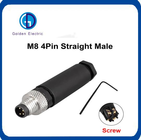 Male Female Plug Socket Screw Threaded Coupling 3pin 4pin Electric Waterproof Connectors M8 Sensor Connector