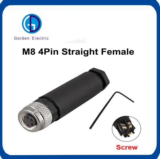 Male Female Plug Socket Screw Threaded Coupling 3pin 4pin Electric Waterproof Connectors M8 Sensor Connector