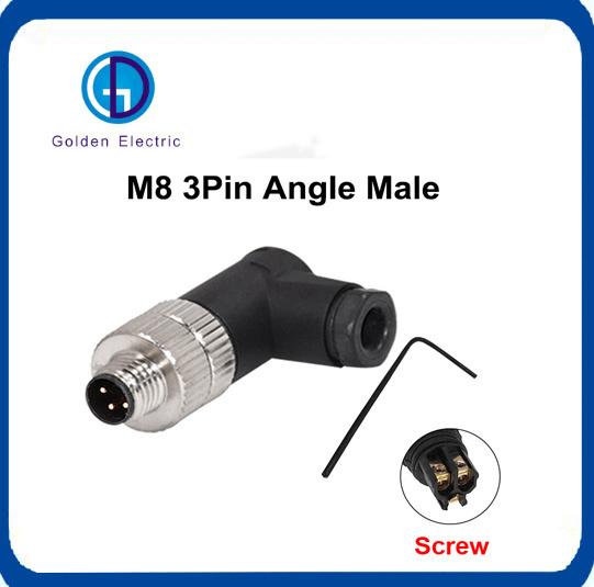 Male Female Plug Socket Screw Threaded Coupling 3pin 4pin Electric Waterproof Connectors M8 Sensor Connector