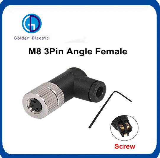 Male Female Plug Socket Screw Threaded Coupling 3pin 4pin Electric Waterproof Connectors M8 Sensor Connector