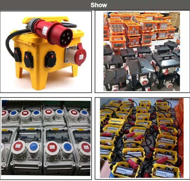 Indoor/Outdoor Waterproof Portable Combination Power Distribution Board Boxes Industrial Plug Socket Box