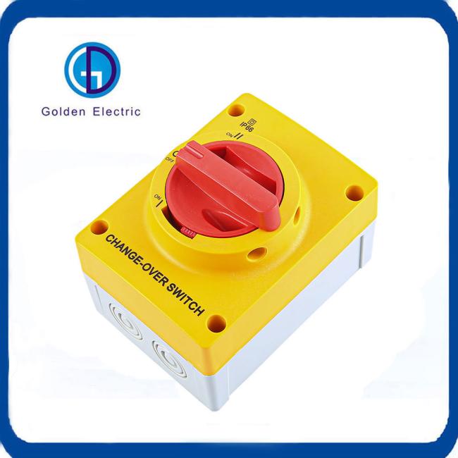 AC Change-Over Switch Enclosure 3p 4p 25A 40A 63A 220V-415V IP66 Waterproof AC Rotary Switch