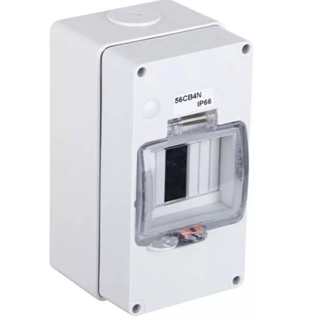 IP66 56CB4n 4ways Waterproof Wall Mount Plastic Distribution Box MCB Switch Box Enclosure DIN Rail Breaker Box