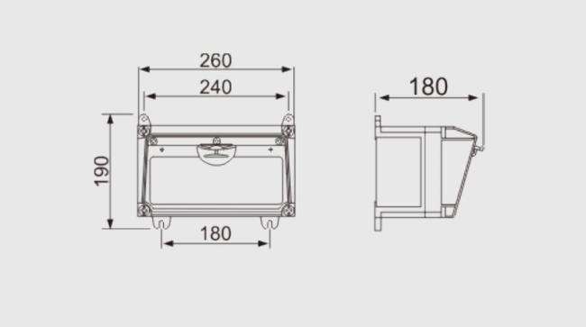 Outdoor Electrical IP65 Power Panel Distribution Board Box Plastic MCB Distribution Box