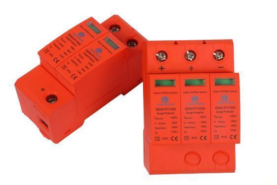 Manufacture DC 2p 3p Surge Protector Device 20-40ka SPD 600V 1000V