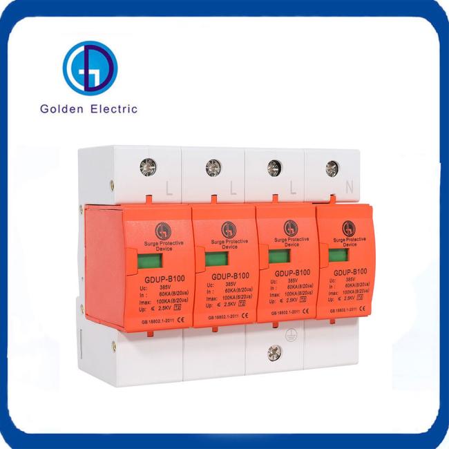 Surge Protector Device Power Source Arrester Surge Protection Appliance AC 385V Surge Lightning Protective Device SPD