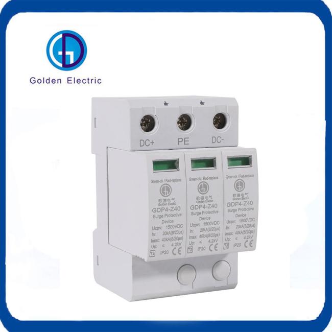 2p DC 600V 800V Surge Arrester Protector Solar Surge Protective Device DIN Rail Mounted SPD for PV Solar System