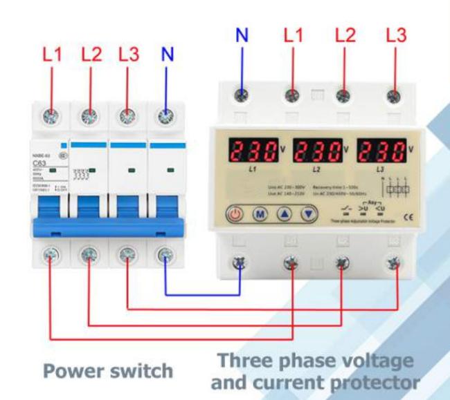 Factory Direct Sale Adjustable Three-Phase Voltage/Current Protector