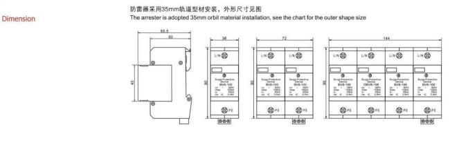 Imax 60ka~150ka Application Protection Solar System Grade B Class Surge Protection Device Lightning Arrester Energy SPD