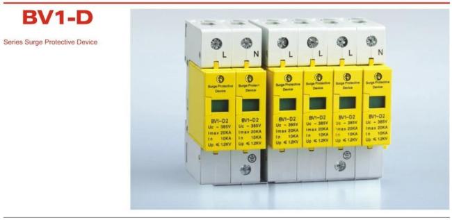 420V/440V Voltage Surge Protector Solar System Lightning Surge Protection 20kv SPD 4p AC Surge Protective Device Surge Arrester